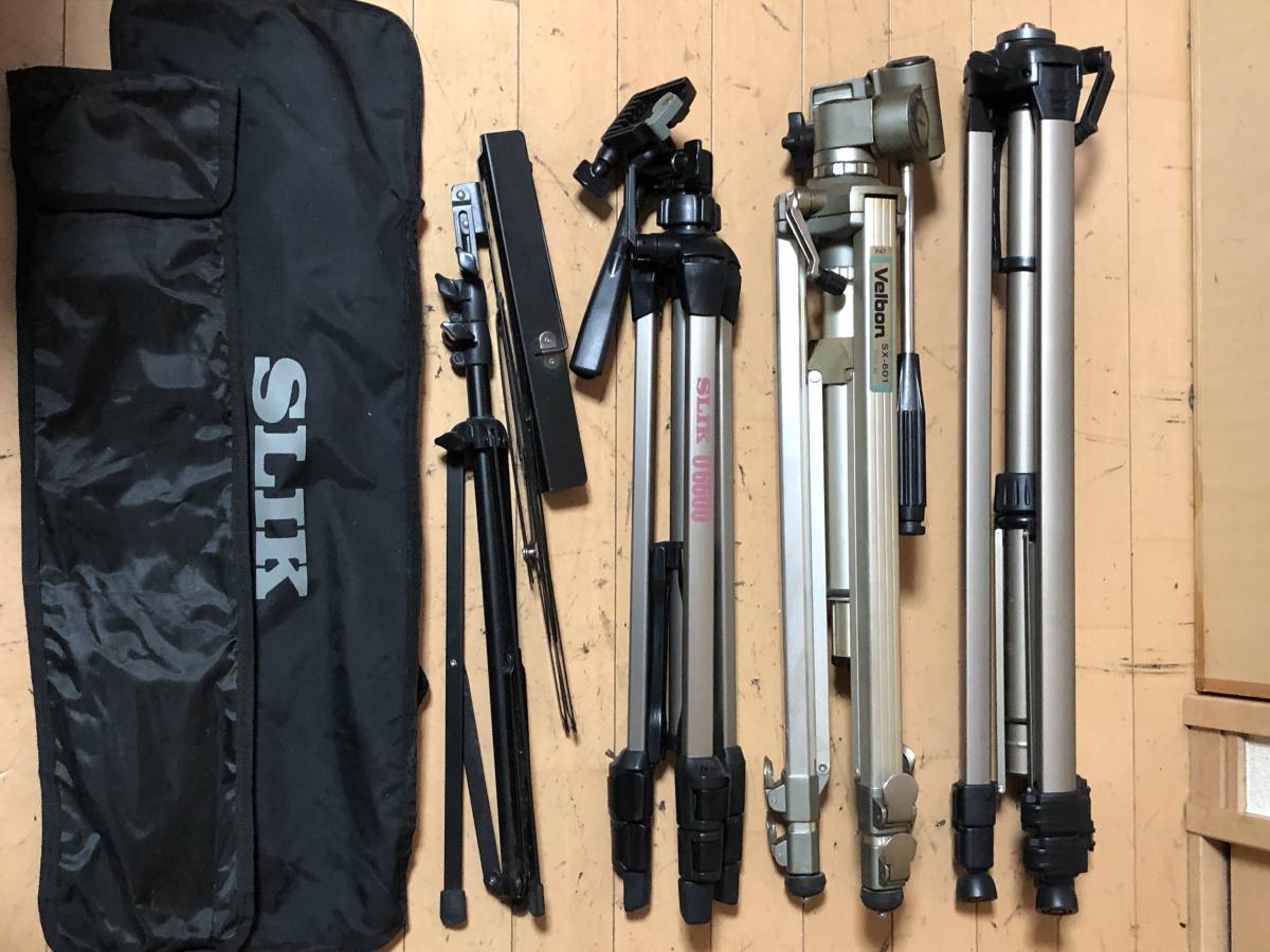 三脚3点セット カメラ用 SLIK シルク U6600 VELBON SX-601 ベルボン おまけ 譜面台3035(三脚)｜売買された ...