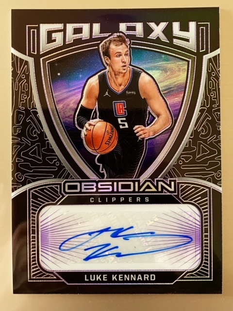 2020-21 Panini Obsidian Galaxy Autographs Electric Etch Purple Luke ...