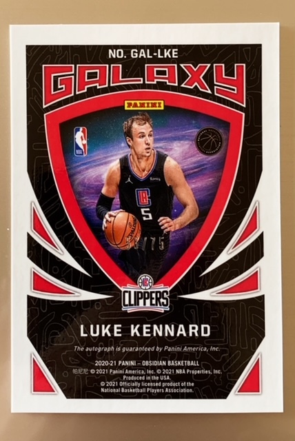 2020-21 Panini Obsidian Galaxy Autographs Electric Etch Purple Luke ...