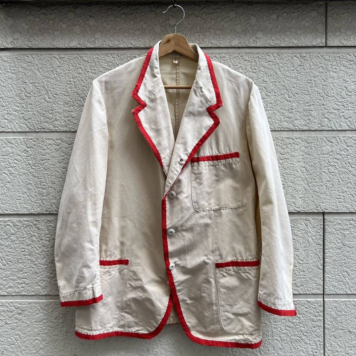 -60s ユーロ古着 カバーオール テーラードジャケット パイピング Lilly Whites Piccadilly Circus EURO ...