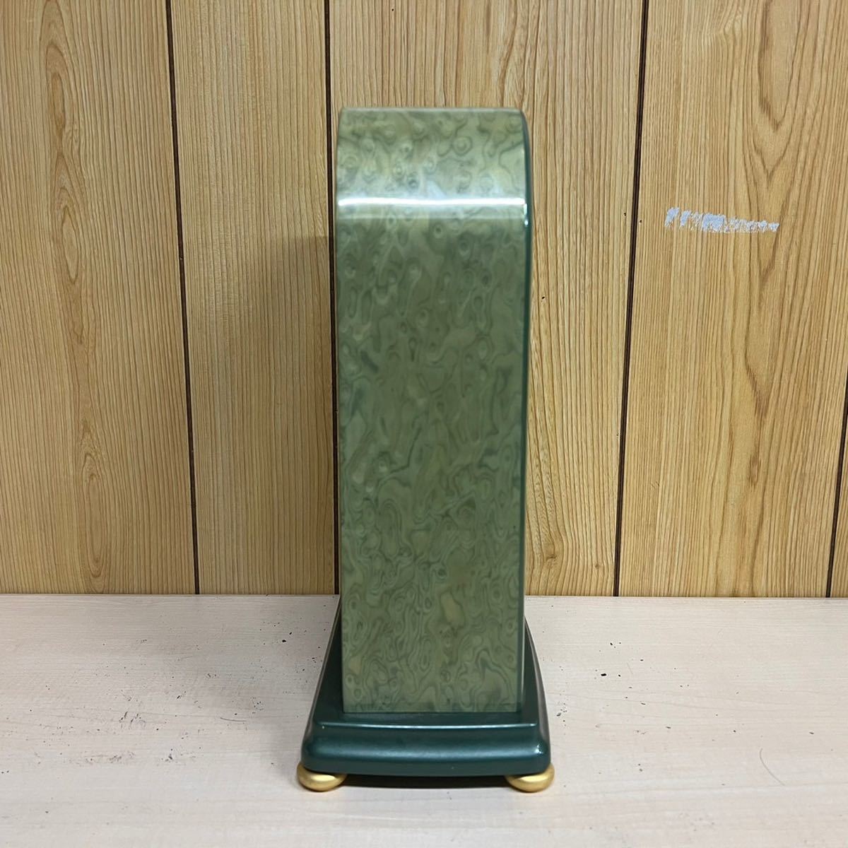 1円~ 動作未確認 SEIKO セイコー EMBLEM エンブレム HW511M メロディ時計 オルゴール 置き時計 電波時計 グリーン系 ...