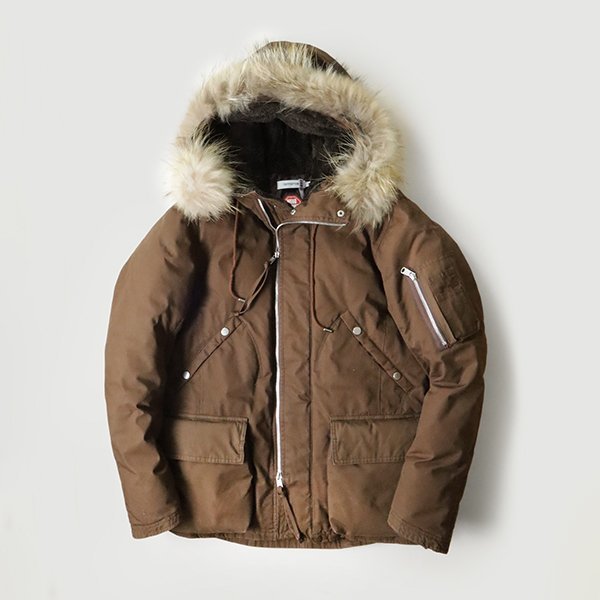 nonnative TROOPER DOWN JACKET COTTON WEATHER CLOTH WITH WINDSTOPPER ダウンジャケット 茶 1 コート NN-JU2608 ...
