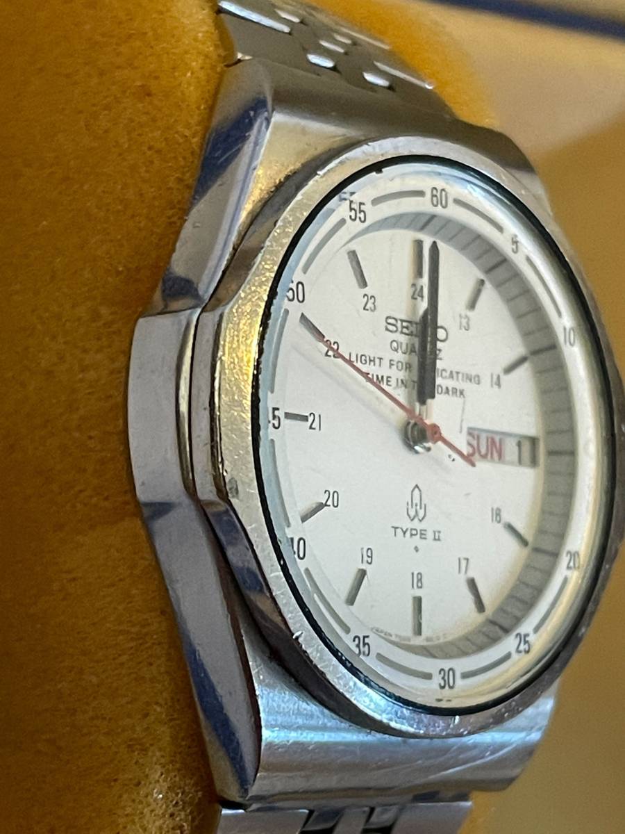 O SEIKO セイコー TYPEⅡ タイプ2 7559-6010 クォーツ QZ メンズ 白文字盤 アンティーク ステンレス ジャンク SKSK1025-1(その他)｜売買されたオークション ...