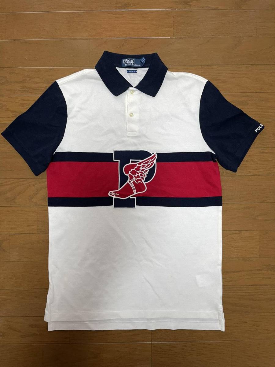 POLO RALPH LAUREN pwing p-wing polo shirt sport 1992 1993 stadium p ...