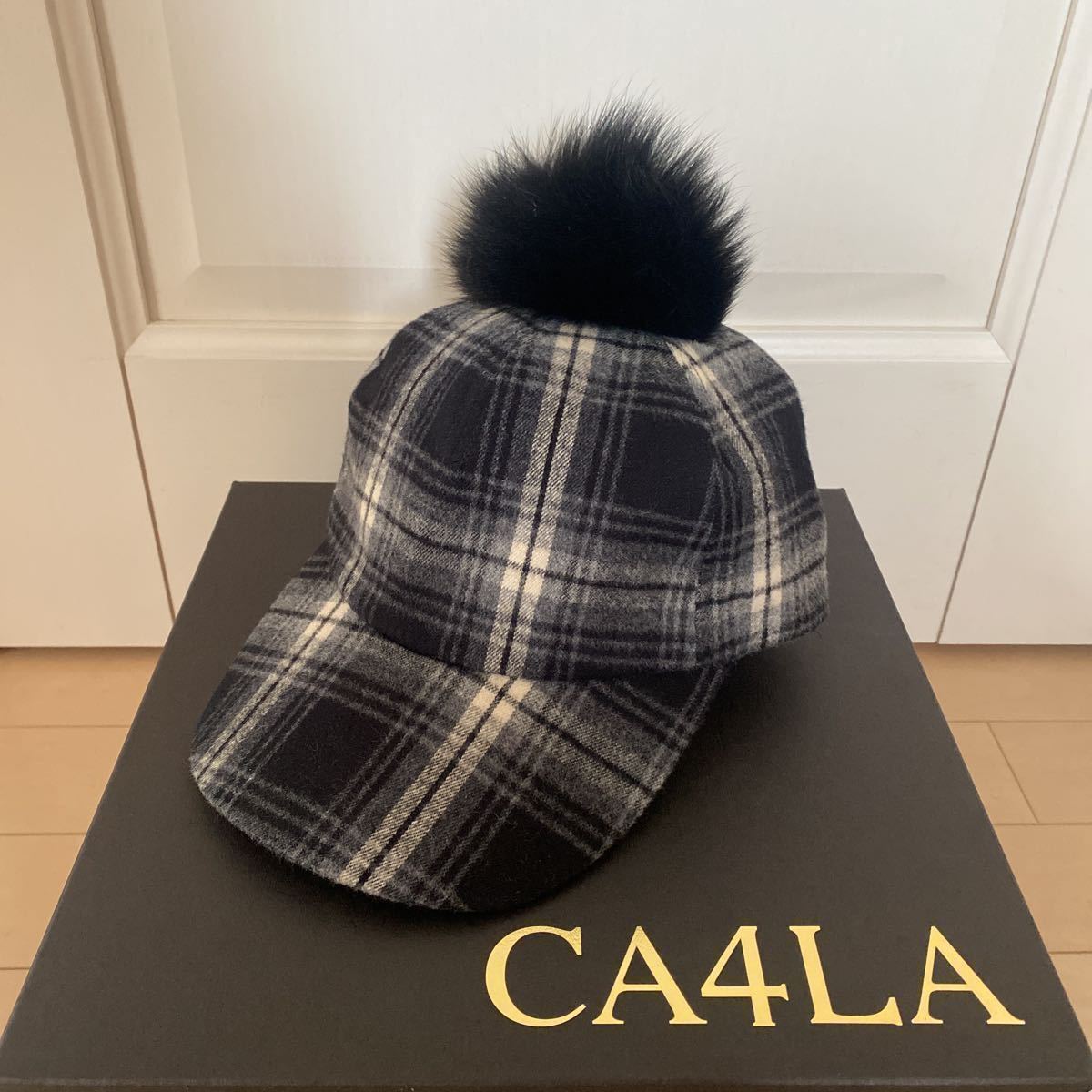 CA4LA カシラ ファー ボンボン キャップ チェック 帽子(女性用)｜売買されたオークション情報、yahooの商品情報をアーカイブ公開 - オークファン（aucfan.com）