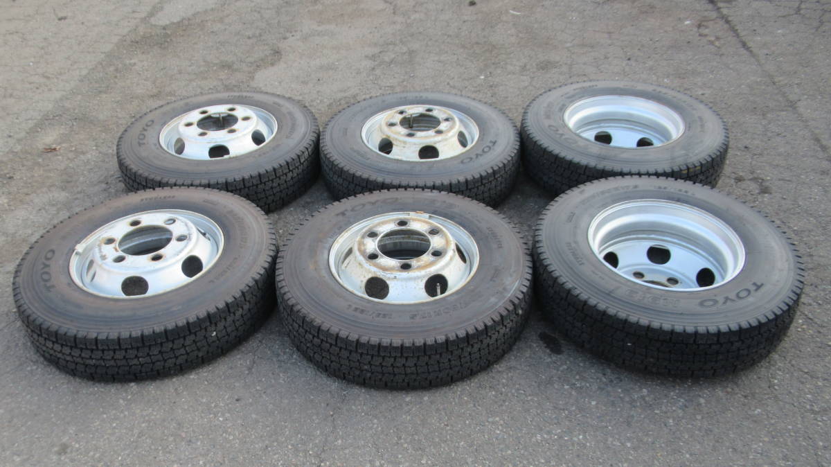 2021年製 15㎜Up 同様タイヤ TOYO M919 スタッドレス 225/80R17.5 123/122L ホイール DMZA17.5× ...