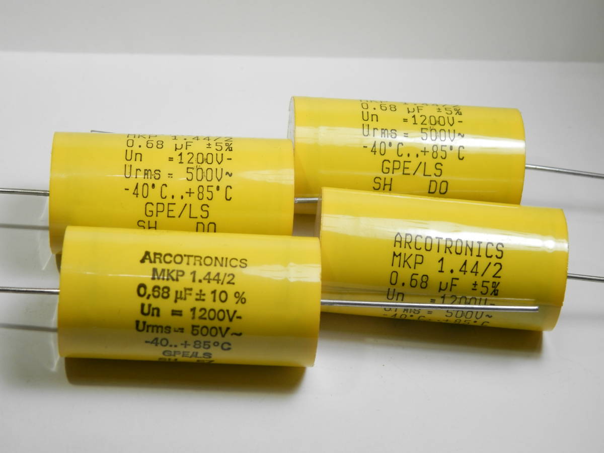 複数出品 イタリア製 高耐圧フィルム コンデンサー ARCOTRONICS 0.68μF 1200V 4個セット(パーツ、部品)｜売買された ...