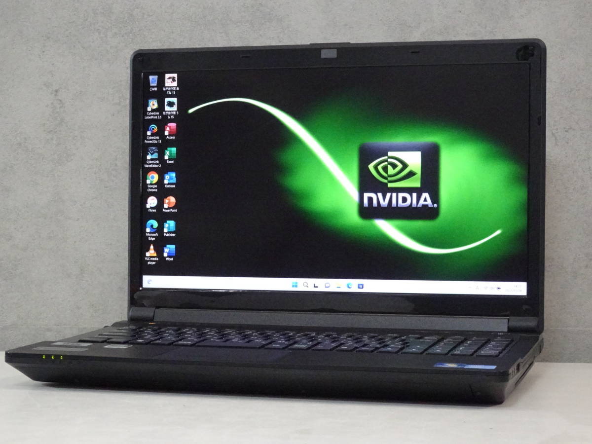 ゲーミングノート UNITCOM LNB/7HP Core i7-3610QM/8GB GeForce GT650M SSD512GB Win11 Office2021 フルHD DVDマルチ ...