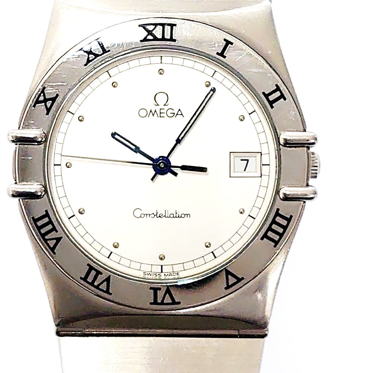 1円スタート 訳あり品 ギャラ 箱付き OMEGA オメガ 1510.30 コンステレーション SS シルバー文字盤 QZ メンズ ...