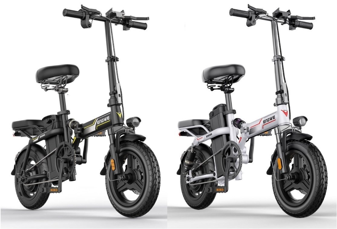 1円スタート ホワイト 最新 高性能 アクセル付 フル電動自転車 14インチ ENGWE GT5 快適 EVバイク 折り畳み 最大走行距離約 ...