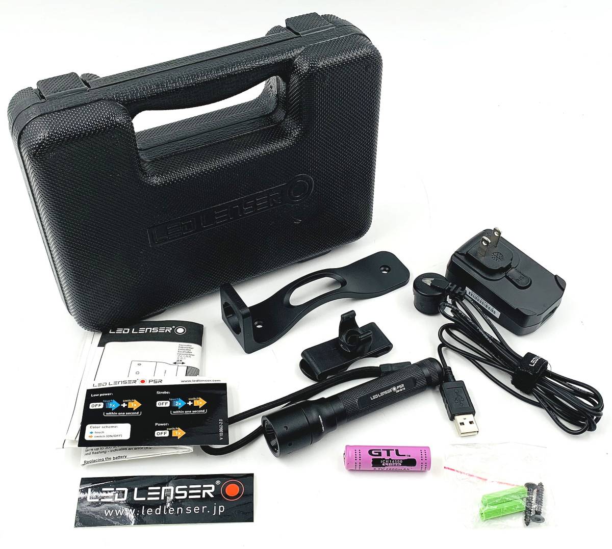 LED LENSER PSR 084919 強力 LEDライト 充電器 スタンド ケース付き 点灯 み(レッドレンザー)｜売買された ...