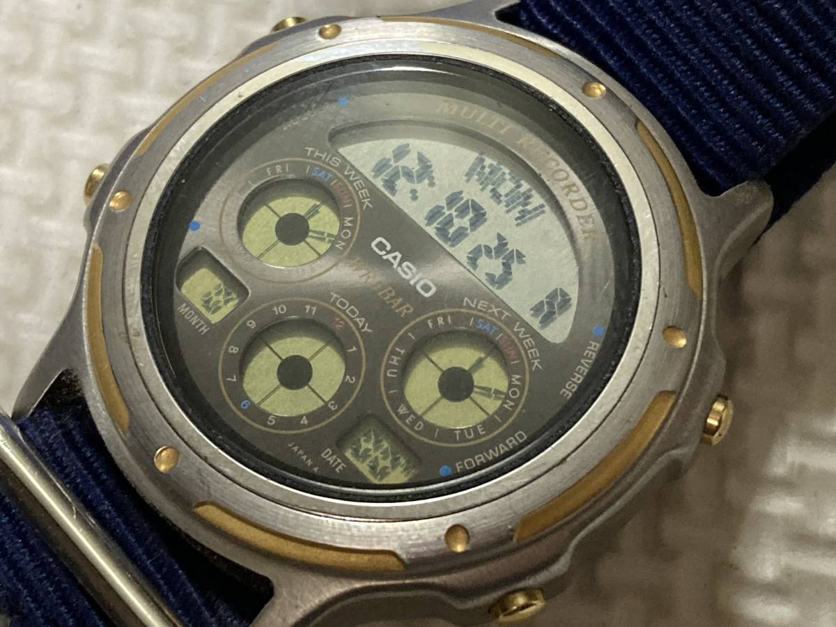 CASIO MULTI RECORDER マルチレコーダー BGR-100 ビンテージデジタルウォッチ オリジナル尾錠付(その他)｜売買された ...