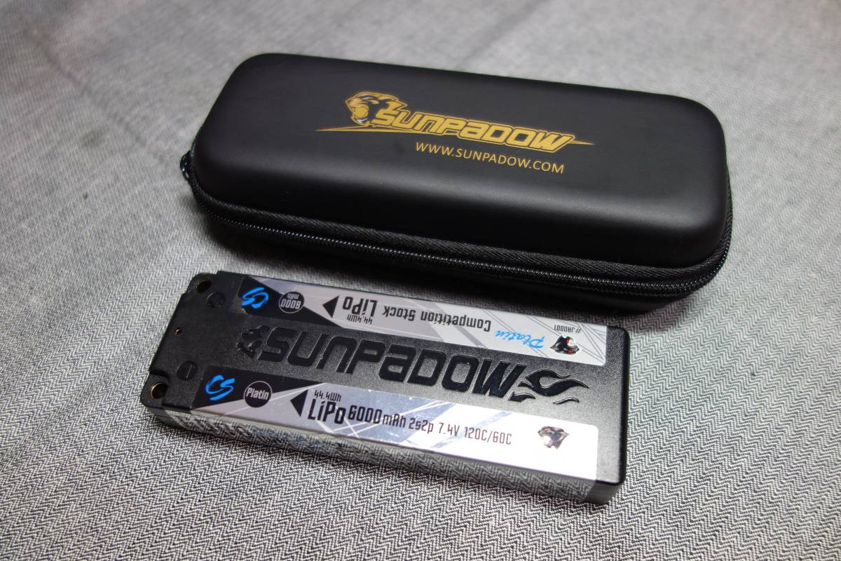 SUNPADOW LiPo リポバッテリー Platin 6000mAh 7.4V ② サンパドウ プラチナ TRF420X BD11 XRAY X4 MTC2 IF14-Ⅱ AXON ...