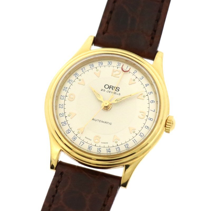 オリス / ORIS 7470 / ポインターデイト ステンレス×レザー / 自動巻き / 裏スケ / 25石 / 腕時計(オリス)｜売買され ...
