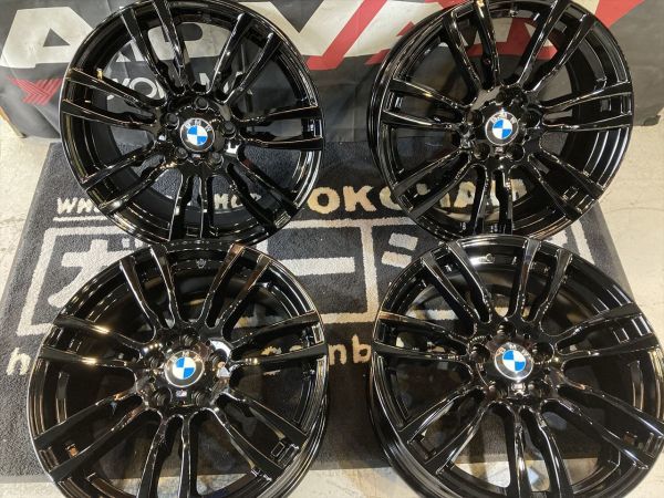再塗装 仕上げ済み BMW F30 純正 ダブルスポーク スタイリング 403M 19インチ ホイールのみ ブラックカラー F31/F32 ...
