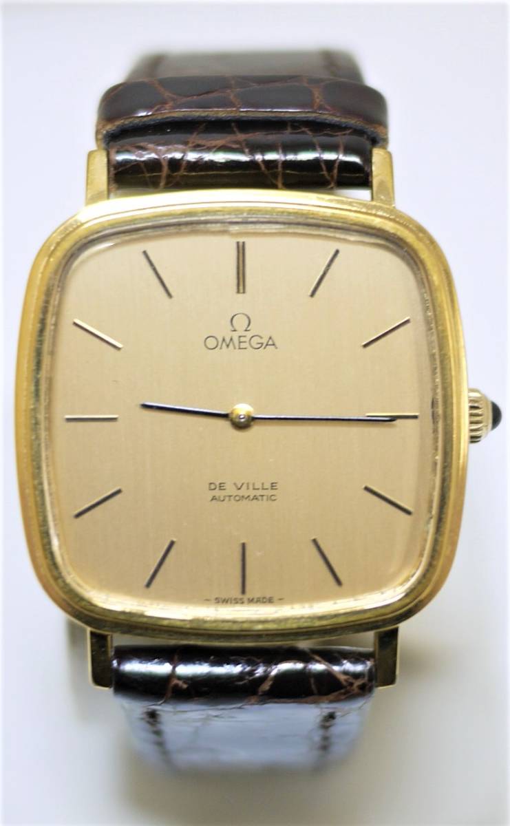 5K OMEGA DE VILLE AUTOMATIC オメガ デビル オートマチック オートマティック 金 ゴールド SS 自動 スクエア 1円スタート(デビル)｜売買されたオークション情報 ...