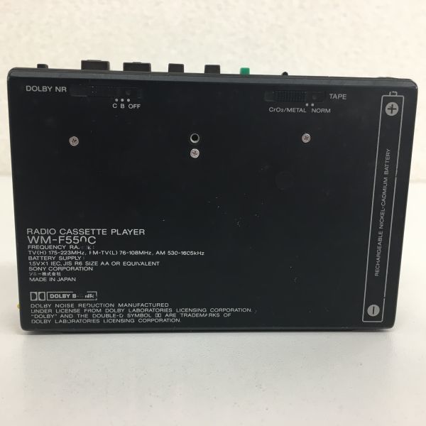 G307-H7-1646 SONY ソニー WALKMAN ウォークマン WM-F550C DOLBY B-C NR AUTO REVERSE RADIO CASSETTE PLAYER TV ...