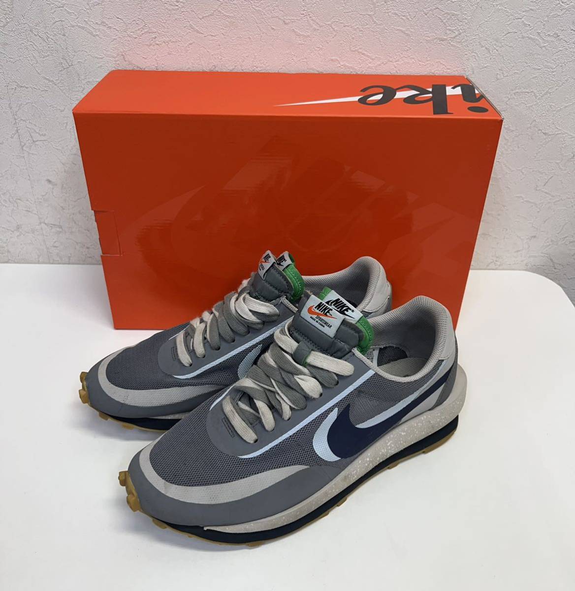 CLOT × Sacai × NIKE LD Waffle Grey Obsidian / Cool Grey クロット サカイ ナイキ LDワッフル グレー オブシディアン size US ...