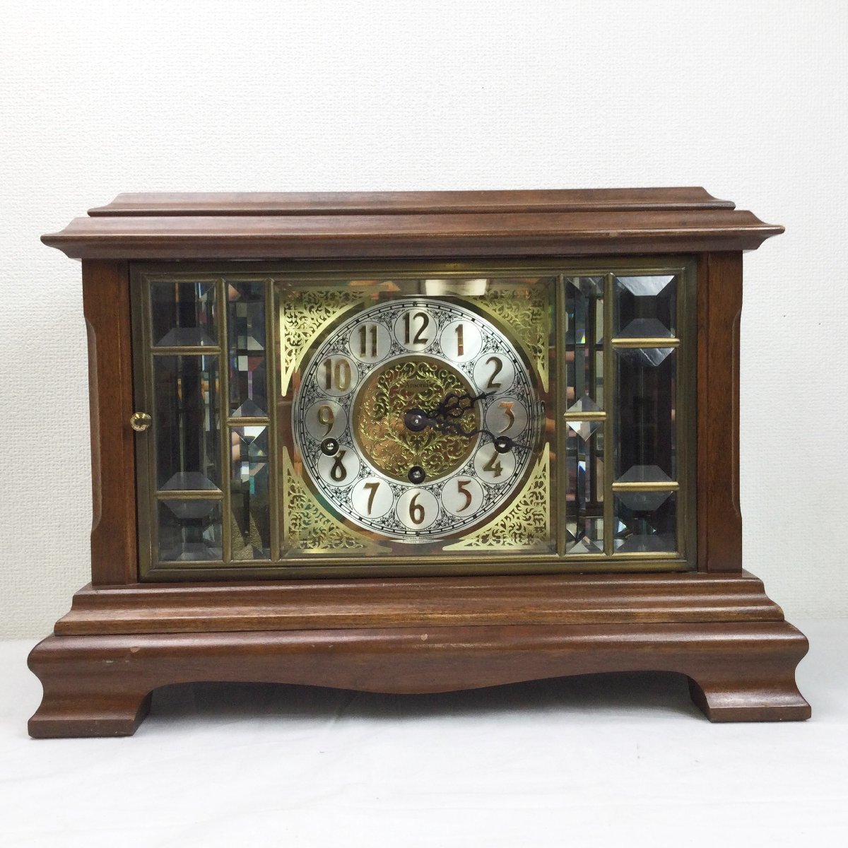 1102 Ansonia アンソニア GOLD MEDALLION CLOCK MODEL:315 置時計 TWO JEWELS 1050 ...