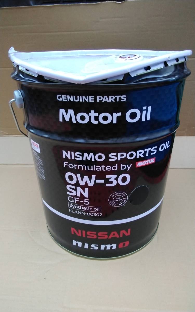 NISMO SPORTS OIL Formulated by MOTUL 0w-30 20Lペール缶 訳あり品(エンジンオイル)｜売買された ...
