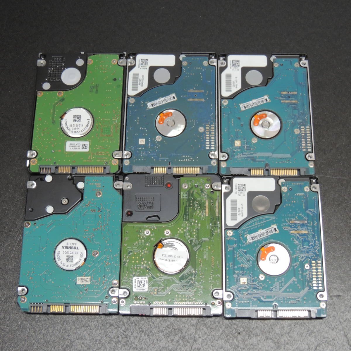 6台まとめ売り WD WD5000BPVT / TOSHIBA MK5065GSXF / Seagate ST500JM012 ...