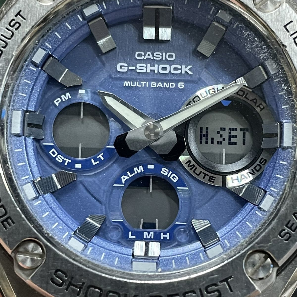 X352-U32-388 CASIO カシオ G-SHOCK ジーショック メンズ腕時計 GST-W110D 青文字盤 ソーラー電波 LEDライト デイデイト マルチバンド③(G-SHOCK ...