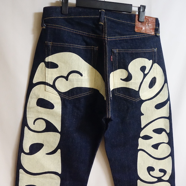 濃色 EVISU エヴィス ANDY SOUWER 大黒 ジーンズ W34 日本製 アンディ サワー 2001 No.2 赤耳 デニムパンツ ...