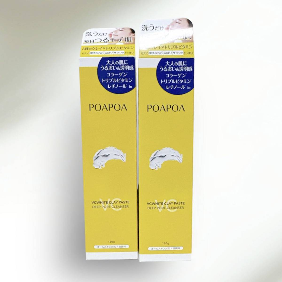 POAPOA VCホワイト クレイペースト×2個 ポアポア(洗顔フォーム)｜売買されたオークション情報、yahooの商品情報をアーカイブ公開 ...