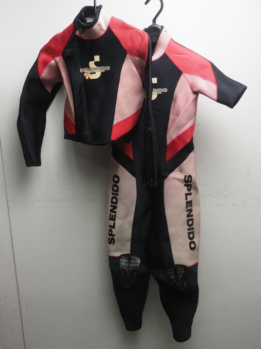 モビーズ製 2ピース ウェットスーツ レディース 153cm/60kg 平置きサイズ:胸囲39cm腹囲35cm尻囲46cm 52315(女性用 ...