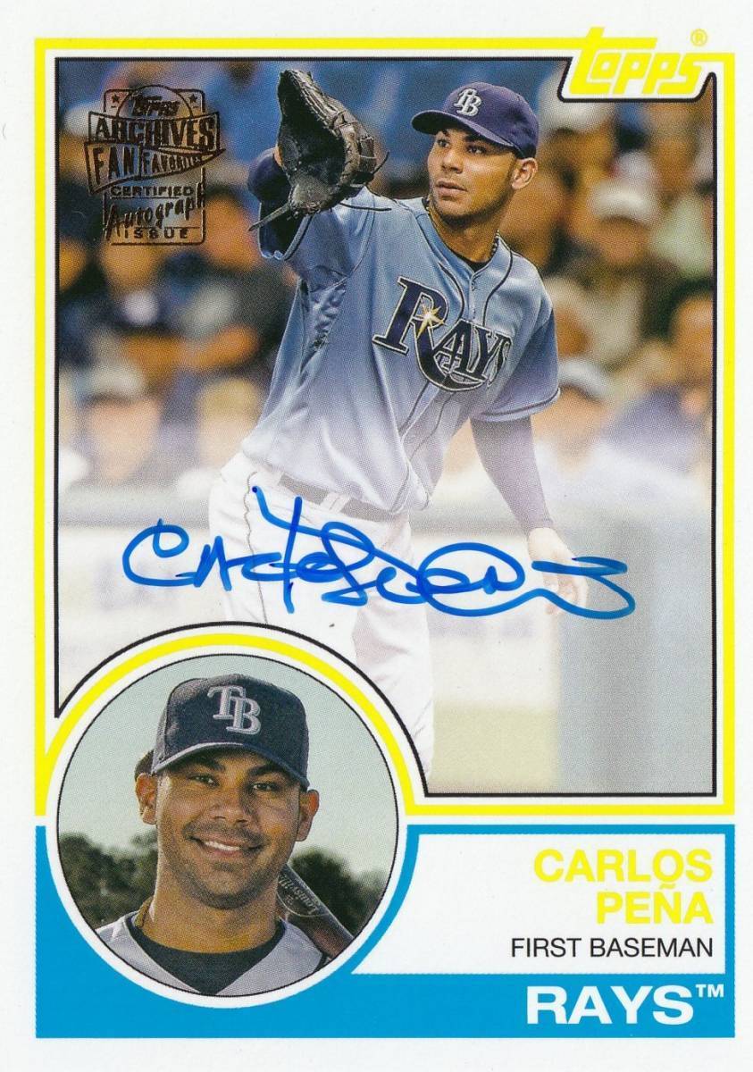 CARLOS PENA 直筆サインカード 2022 TOPPS AUTO ARCHIVES FAN FAVORITES AUTOGRAPH ...