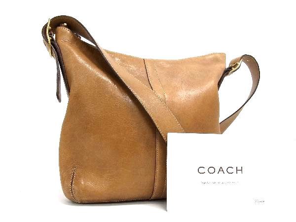 1円 COACH コーチ 9328 レザー ショルダーバッグ クロスボディ 肩掛けかばん 斜め掛けかばん レディース ブラウン系 ...