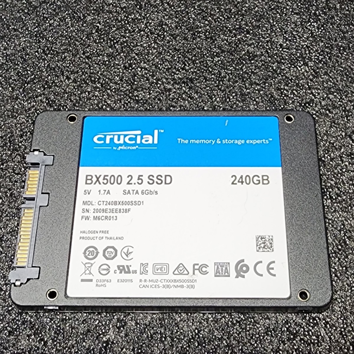 CRUCIAL BX500 CT240BX500SSD1 240GB SATA SSD 正常品 2.5インチ内蔵SSD フォーマット済み PC ...