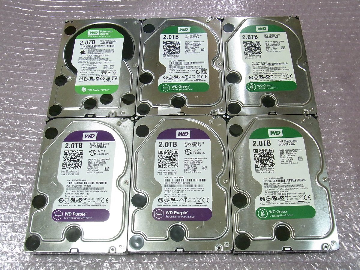 B34194 O-03448 3.5インチ HDD 2TB 6個セット 判定正常(2TB～)｜売買されたオークション情報、yahooの商品情報 ...