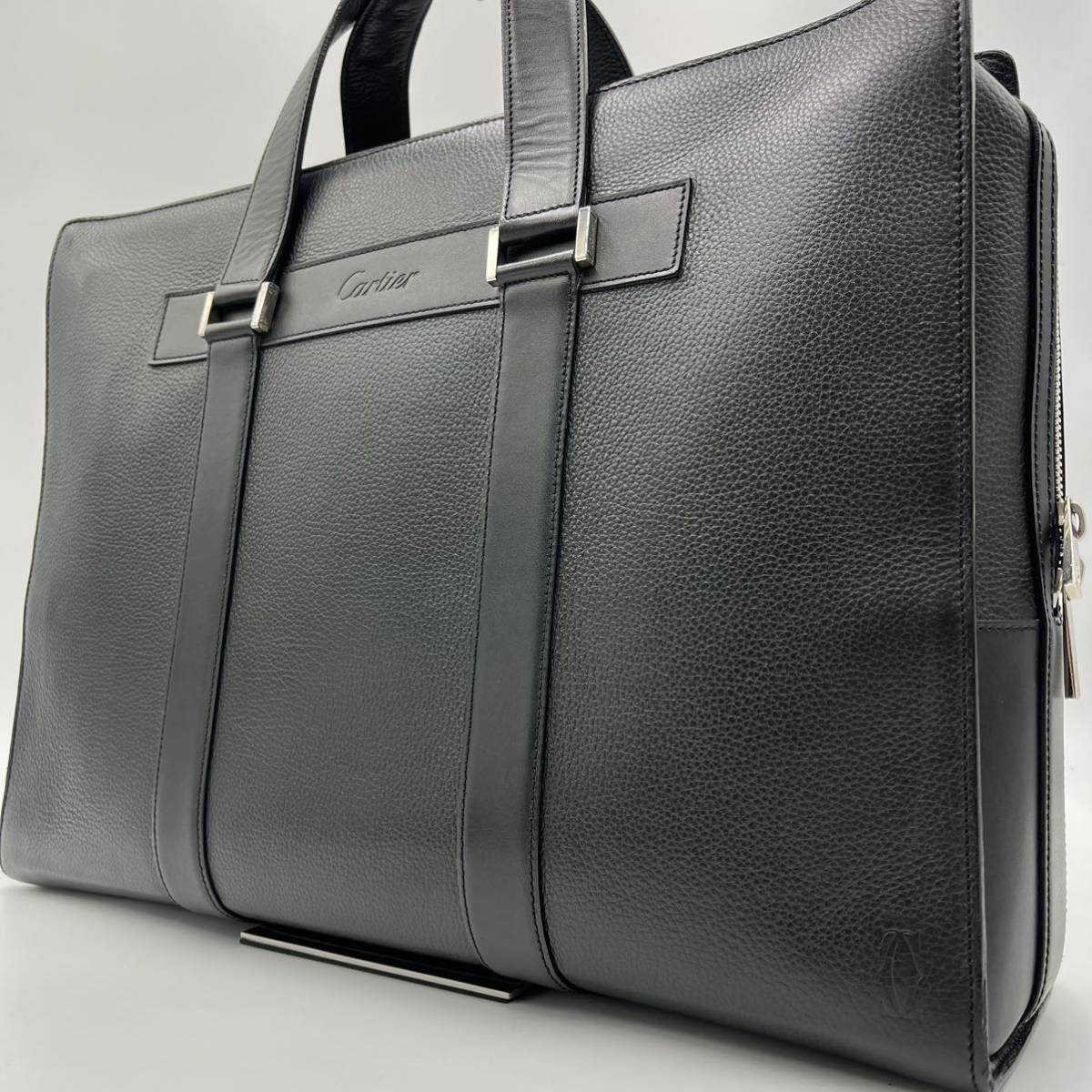 高級品/入手困難デザイン Cartier カルティエ メンズ ビジネスバッグ ブリーフケース A4 PC 通勤 通学 レザー 本革 シボ革 ブラック 黒(かばん、バッグ)｜売買された ...