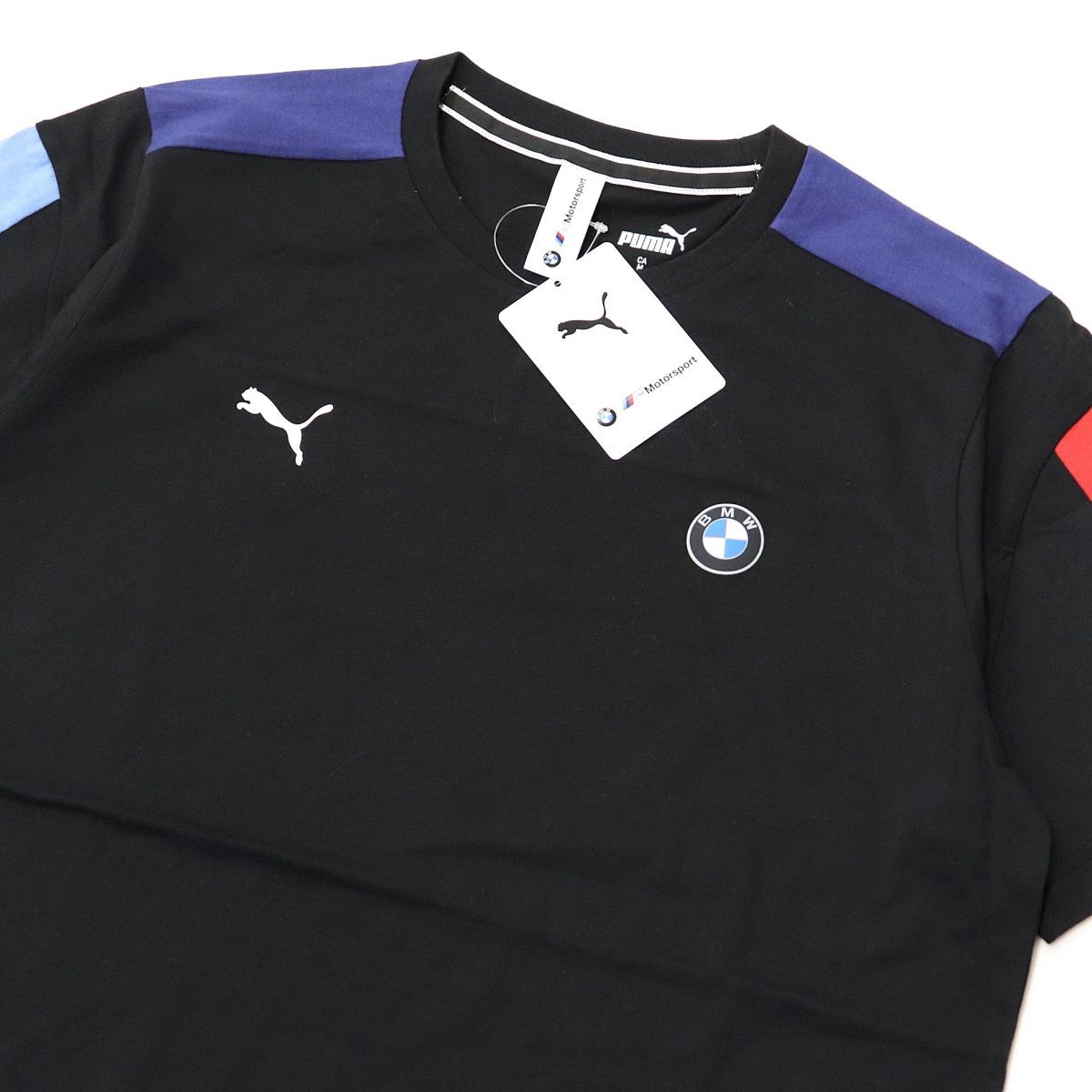 送料390円可能商品 プーマ PUMA X BMW モータースポーツ コラボ ロゴ入り コットン 半袖 Tシャツ 599516-01-M US ...