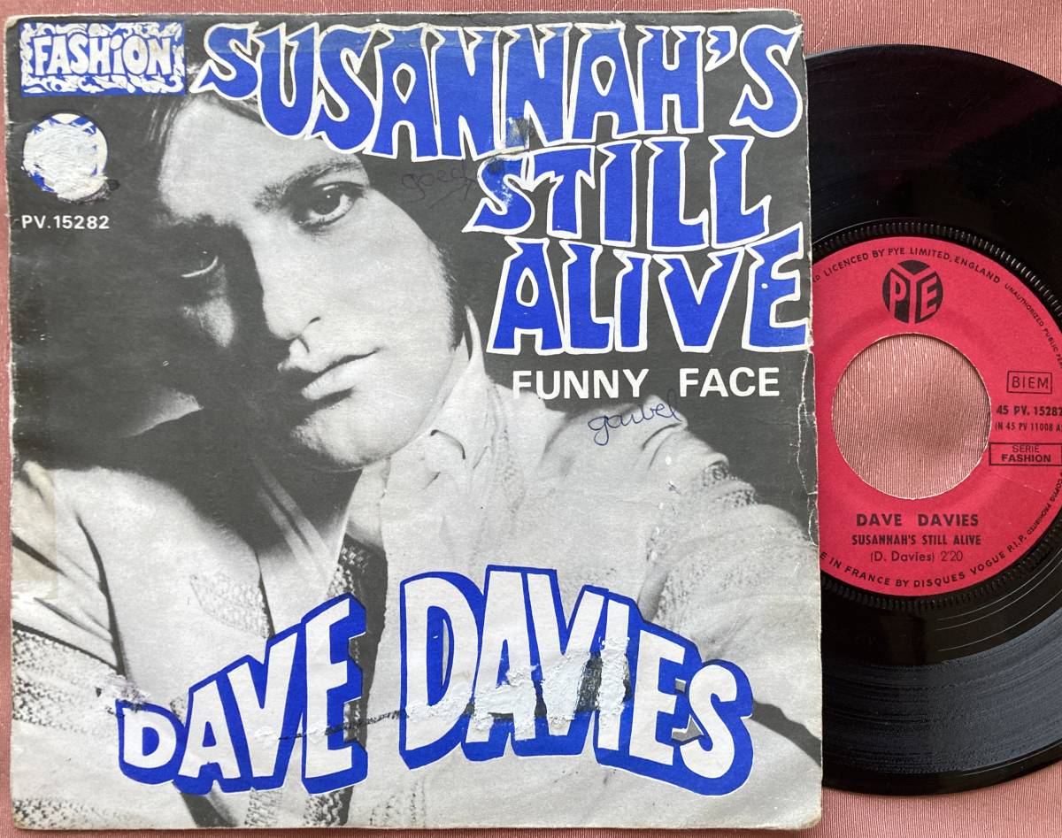 仏フランスOrigシングル デイヴ デイヴィス DAVE DAVIES/SUSANNAH'S STILL ALIVE 1967/French single 45rpm(Kinks,The ...