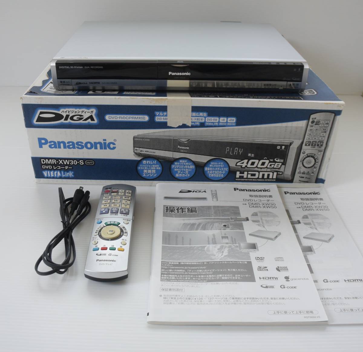パナソニック Panasonic DIGA DMR-XW30 HDD/DVD レコーダー 400GB リモコン付属(HDD内蔵)｜売買されたオークション情報、yahooの商品情報をアーカイブ ...