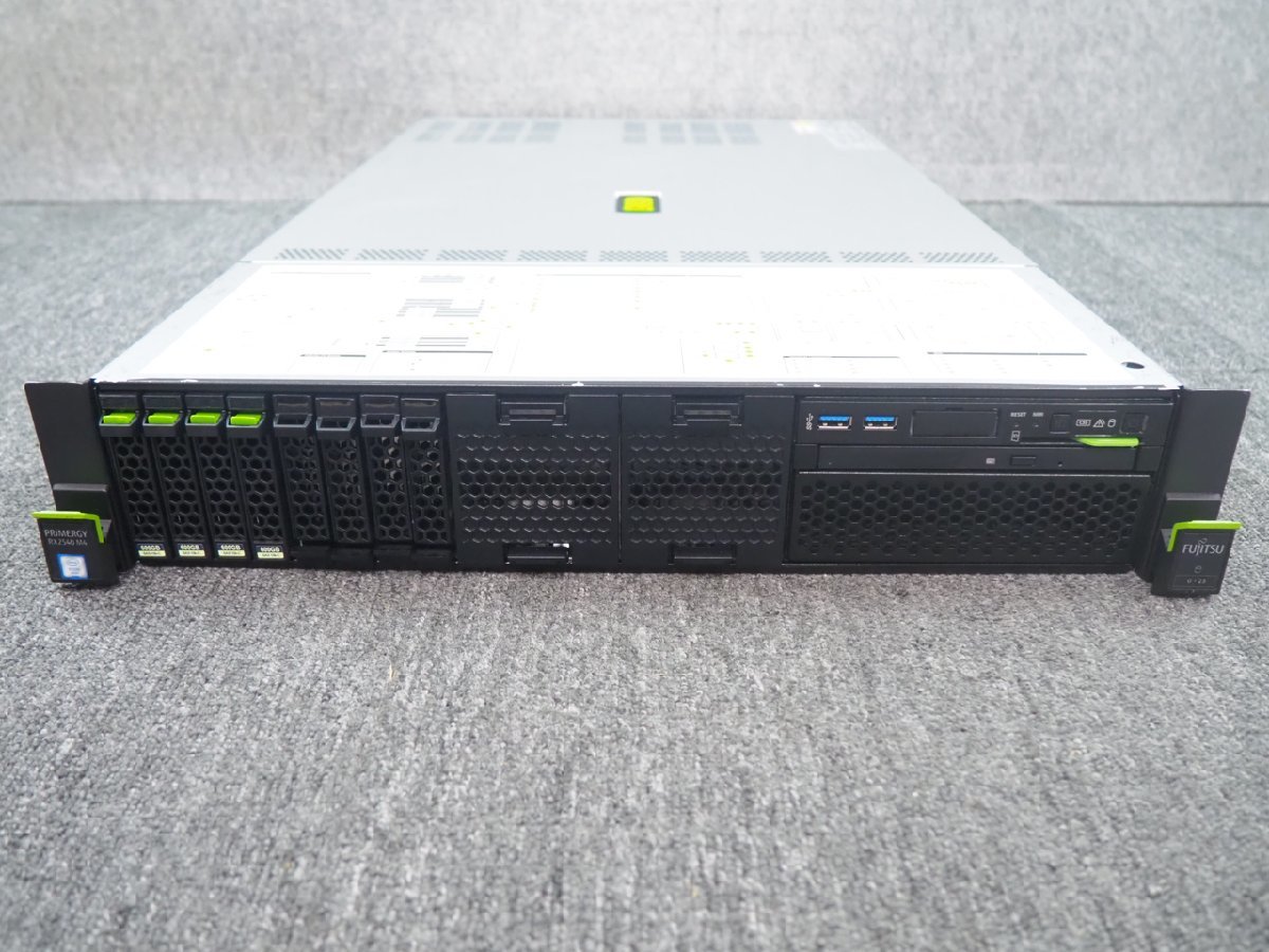 S66 Xeon Silver Dual搭載 Fujitsu PRIMERGY RX2540 M4 8C Xeon Silver 4110 2.10GHz×2/96GB/600GB×4 ...