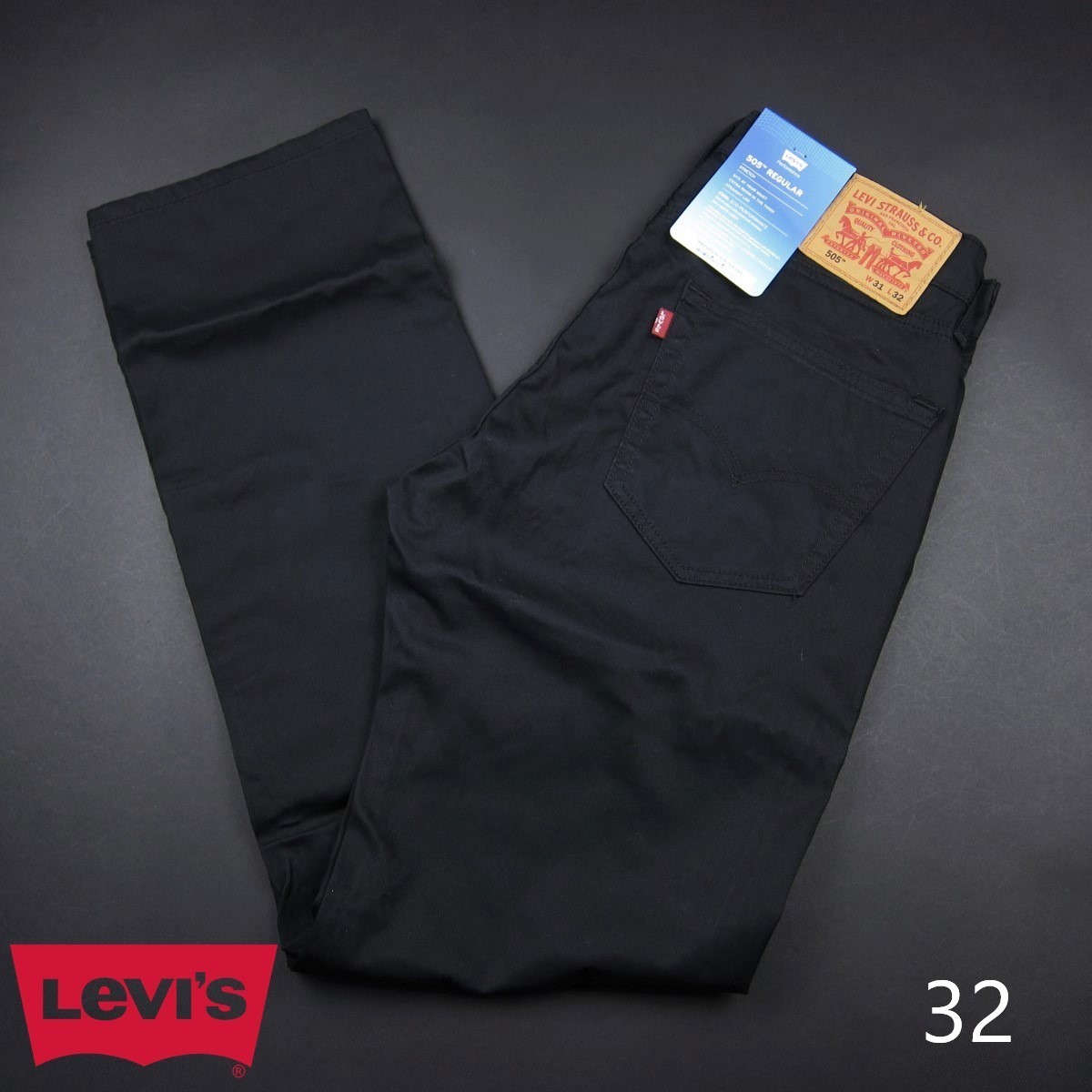 Levi's/リーバイス/505 レギュラーフィット COOL ブラックパンツ876/黒/ 32(W32)｜売買されたオークション情報、yahooの商品情報をアーカイブ公開 - オークファン ...