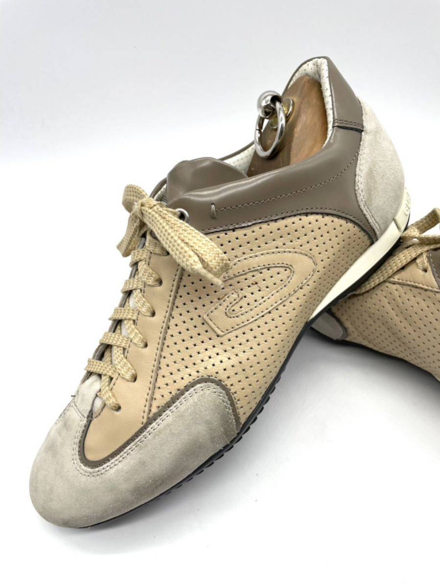 衝撃プライス 高級感溢れるクラシックモデル 最強の1足 GUARDIANI SPORT 上質スニーカー/ベージュ茶/表記41/jp26cm相当 ...