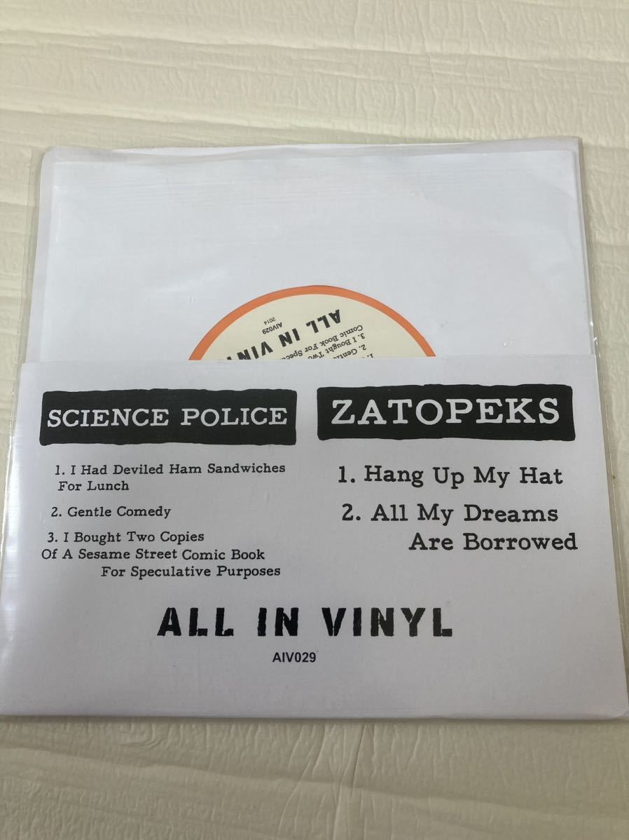 Science Police / Zatopeks s/t 7ep オレンジビニール pop punk steinways house boat melodic rock ramones ...