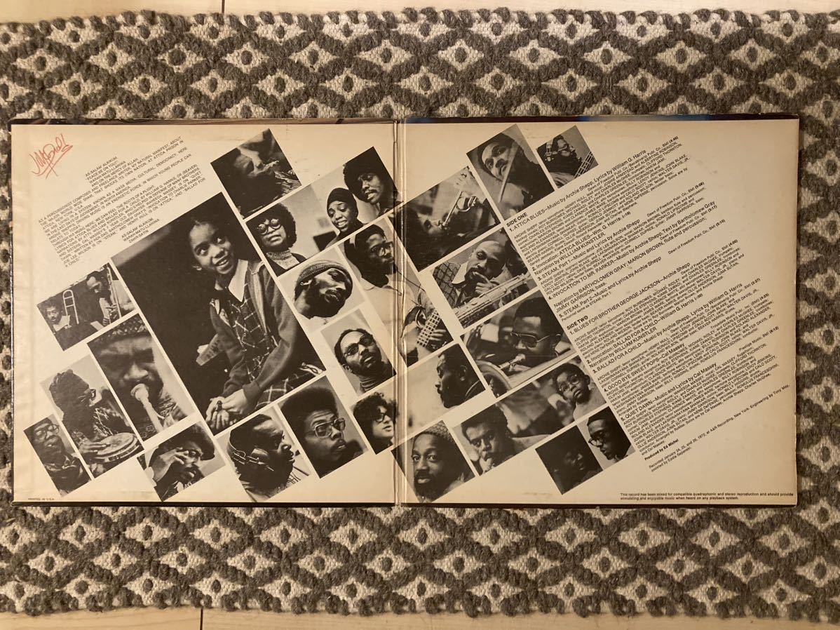 USオリジナル Archie Shepp Attica Blues / Charles Greenlee Marion Brown Joe ...