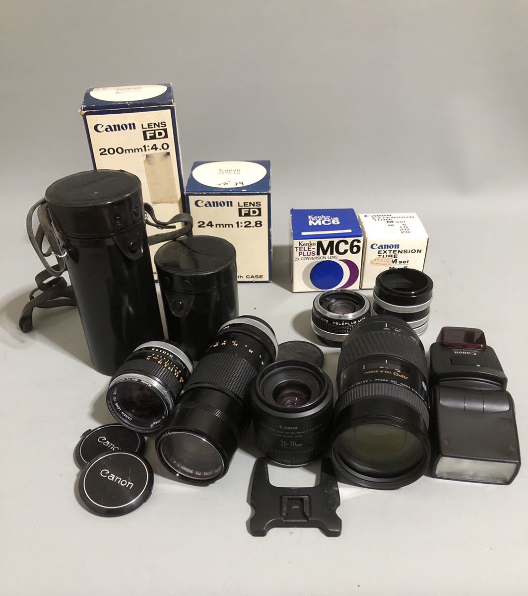 k389 Canon 200mm F4.0 24mm F2.8 kenko MC6 APO TELE ZOOM 100-400mm F4.5 ...