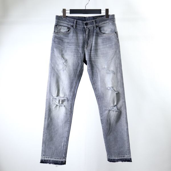 1円〜 ドルチェ＆ガッバーナ DOLCE＆GABBANA 3-YG073 クラッシュ デニム パンツ メンズ ライトグレー 46(46)｜売買されたオークション情報、yahooの商品情報を ...