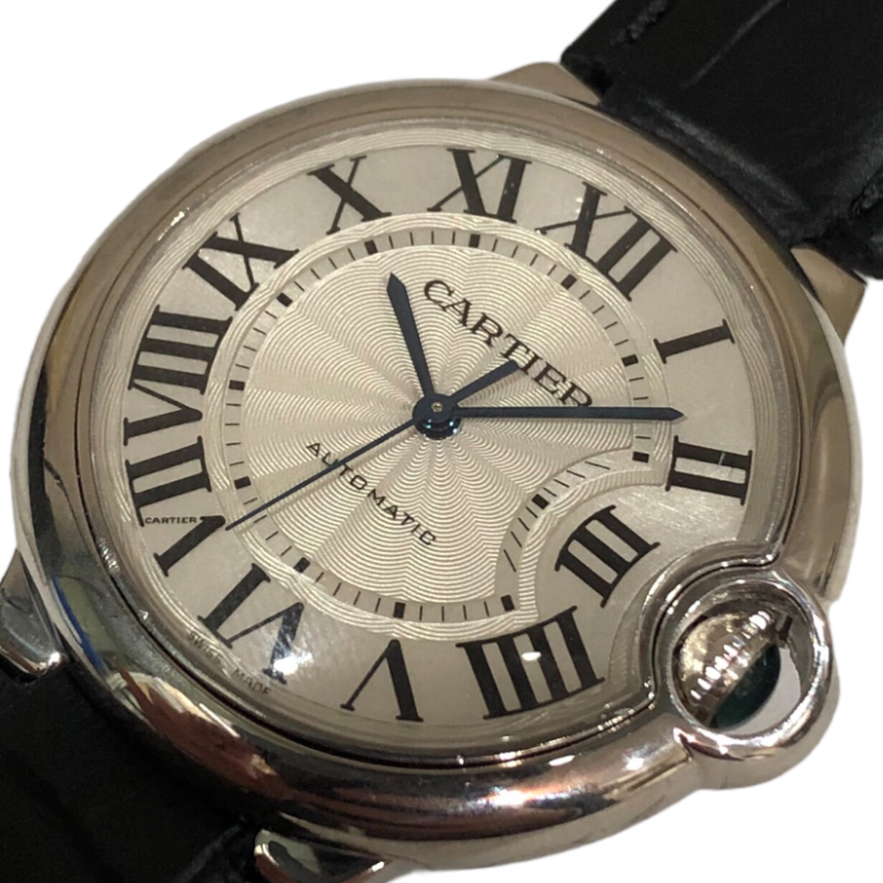 カルティエ Cartier バロンブルー ドゥ カルティエ 18KWG W6900556 シルバー文字盤 K18ホワイトゴールド K18WG ...