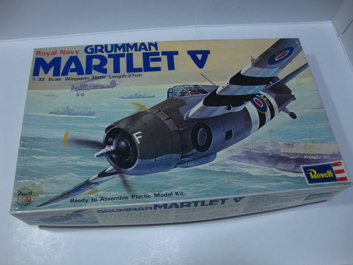 当時物 絶版 未組立 Revell / グンゼ レベル 1/32 Grumman グラマン F4F-4 MARTLET マートレット Mk.V ...