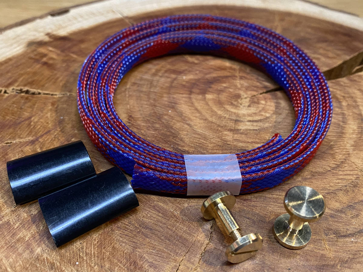 インスタネット カスタムパーツ 青×赤 保護スリーブ＆真鍮ネジセット HANDY PAK INSTA-NET 検/ 渓流ベイト 源流 トラウト ...