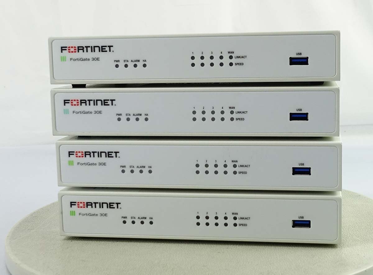4台set ライセンス無 AC3個付 初期化済 FORTINET フォーティネット FortiGate FG-30E Firewall UTM ...