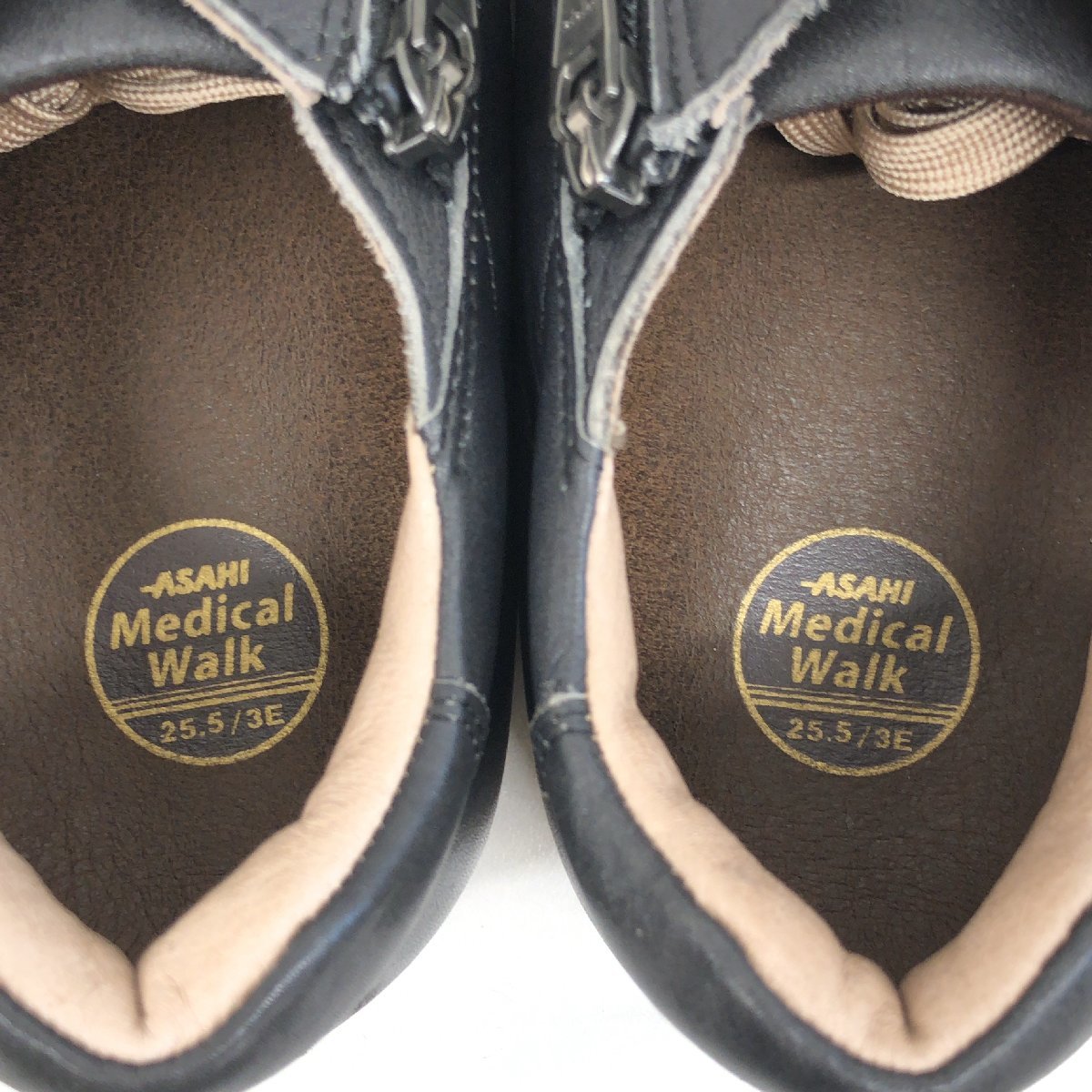 ASAHI Medical Walk アサヒメディカルウォーク 定価27 500円 本革 レザー ウォーキングシューズ 25.5cm EEE ...