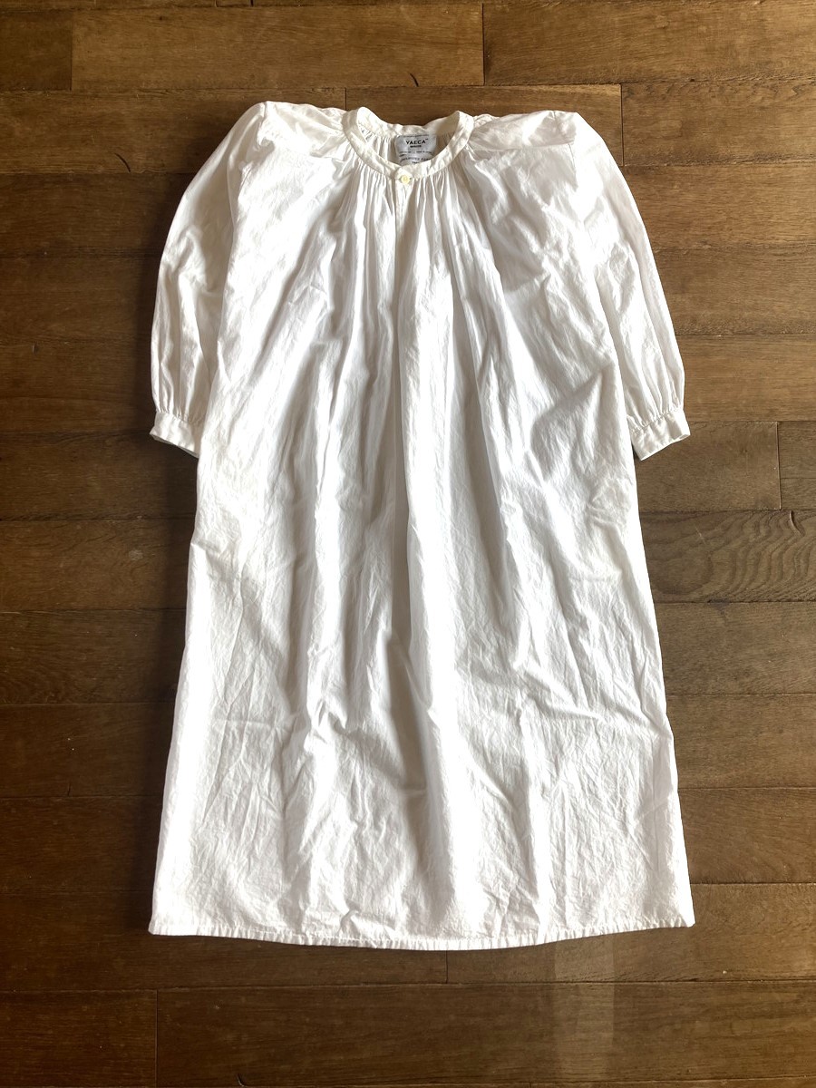 YAECA WRITE ヤエカ ギャザーブラウス ロング ワンピース S ホワイト(女性用)｜売買されたオークション情報、yahooの商品情報をアーカイブ公開 - オークファン（aucfan.com）